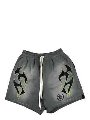 HELLSTAR Future Flame Shorts - Grey/green
