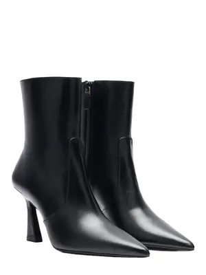 STUART WEITZMAN 90mm Leather Ankle Boots - Black