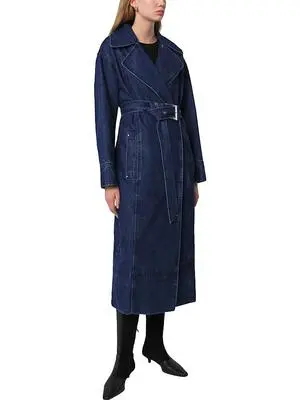Apparis Tate Denim Trench Coat - Indigo