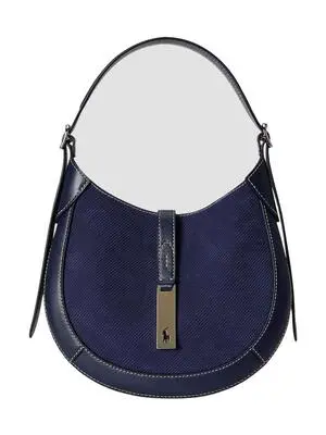 Polo Ralph Lauren Polo Id Suede Shoulder Bag - Night