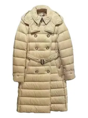 Burberry Arniston Hooded Puffer Long Down Jacket - Honey