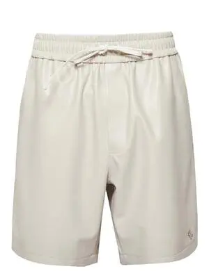Amiri Vegan Leather Shorts - Beige