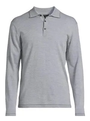 Robert Barakett Roman Polo Sweater - Light Grey