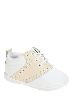 L'AMOUR Addie Crib Shoe - White/beige