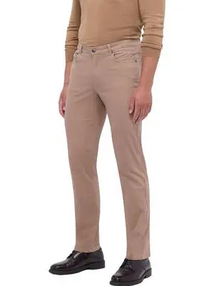 Bugatchi Preston Five-pocket Straight-leg Pants - Caramel