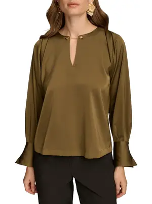 Donna Karan New York Donna Karan New York Chain Detailed Crepe Top Beech
