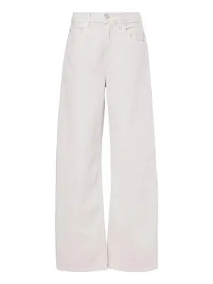 AGOLDE Low-rise Wide-leg Jeans - White