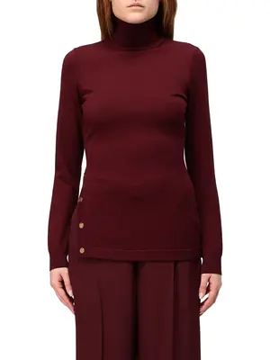 Elisabetta Franchi Long Sleeve Knit Top - Red