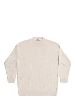 Balenciaga Oversized Crewneck Sweatshirt Sweater - White