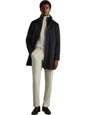 REISS Bhule Hybrid Coat - Navy