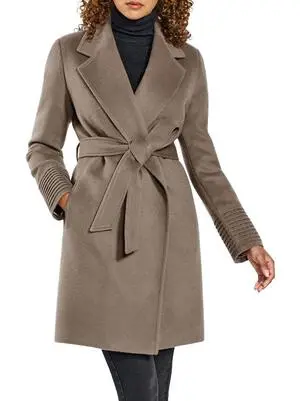 Sentaler Pickstitch Alpaca & Wool Wrap Coat - Beige