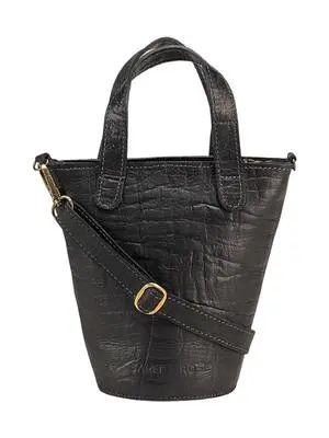 SAREP + ROSE Sarep + Rose Sara Mini Leather Tote Bag Black Elephant