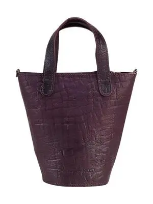 SAREP + ROSE Sarep + Rose Sara Mini Leather Tote Bag Deep Purple