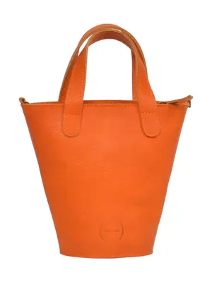 SAREP + ROSE Sarep + Rose Sara Mini Leather Tote Bag Orange