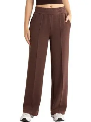 Varley The Wide Leg Pants - Coffee Bean Marl