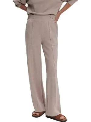 Varley The Wide Leg Pants - Taupe Marl