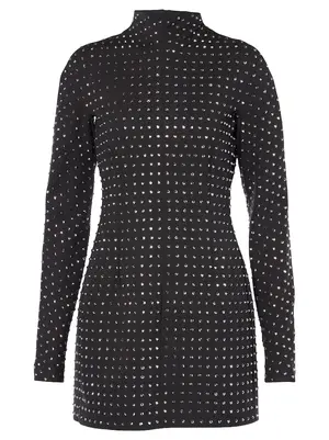 Sportmax Rhinestone-embellished Minidress - Black