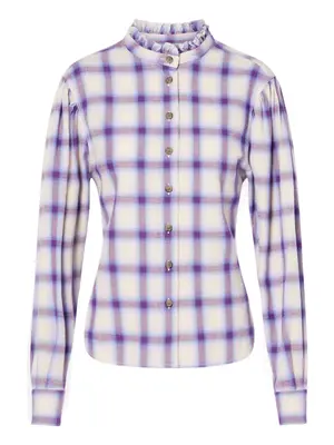 MARANT ETOILE Checked Cotton Shirt - Purple
