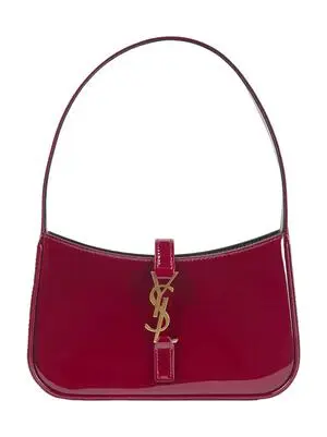 Saint Laurent Le 5 À 7 Mini Patent Leather Shoulder Bag - Red