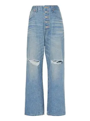 JUNYA WATANABE Junya Watanabe Cutout Wide-Leg Jeans