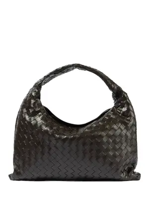 Bottega Veneta Hop Intrecciato Leather Shoulder Bag - Brown