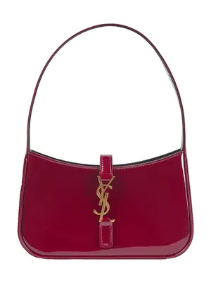 Saint Laurent Le 5 A 7 Mini Patent Leather Shoulder Bag - Red