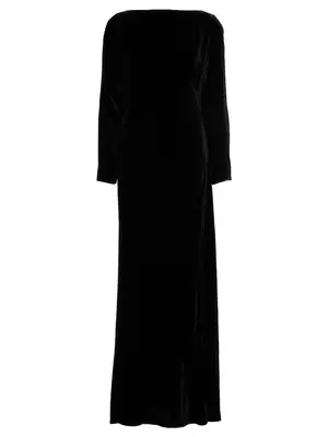Rixo Devina Velvet Maxi Dress - Black