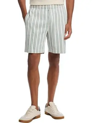 Vince Jacquard Striped 7.5 Shorts - Off White/ocean Breeze