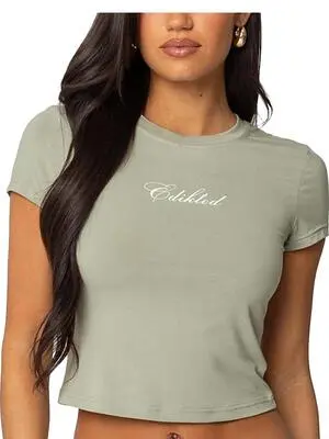 EDIKTED T-shirt - Olive