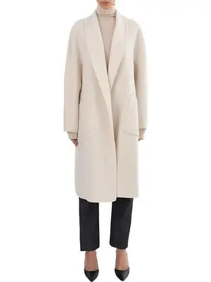 LAMARQUE Thara Cocoon Coat Whisper White