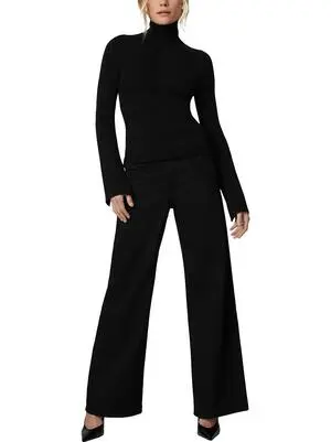 Joe's Jeans The Lou Lou Low Rise Wide Leg Jeans - Black