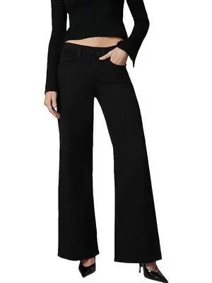 Joe's Jeans The Lou Lou Low Rise Wide Leg Jeans - Black