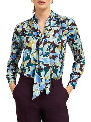 HOBBS LONDON Alyssa Tie Neck Blouse - Multi
