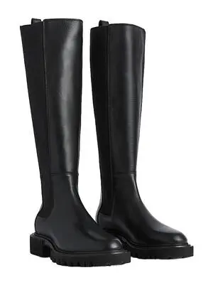 ALLSAINTS Maeve Stretch Tall Boots - Black