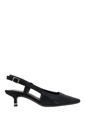 KENNETH COLE Martha Crystals Slingback Pumps Black/black Micro