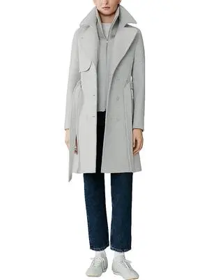 Soia & Kyo Classic Notch Collar Coat - Stone Blue