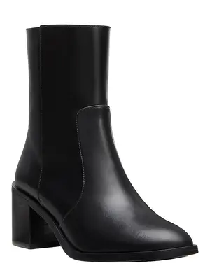 STUART WEITZMAN Zip Up Ankle Boots - Black