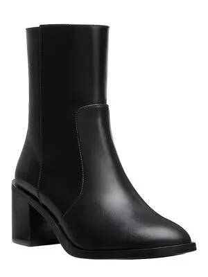 STUART WEITZMAN Zip Up Ankle Boots - Black