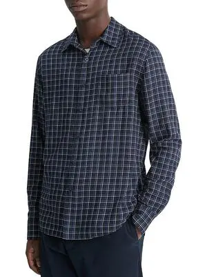 Vince Plaid Shirt - Coastal/faded Cobalt