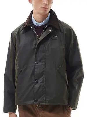 Barbour Os Transport Waxed Jacket - Olive