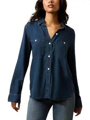 Faherty Brand Chambray Shirt - Night Lagoon Wash