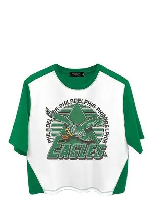 Junk Food Clothing Nfl Philadelphia Eagles Crop Tee - White
