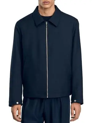 Sandro Full Zip Jacket Deep Blue