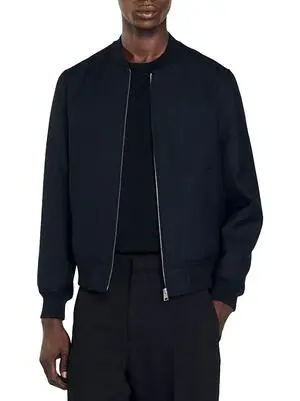 Sandro Zip Up Jacket - Navy Blue