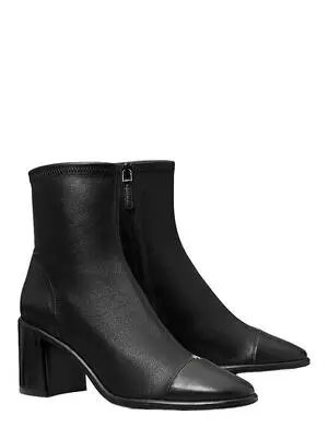 Tory Burch Cap-toe Ankle Boots - Perfect Black