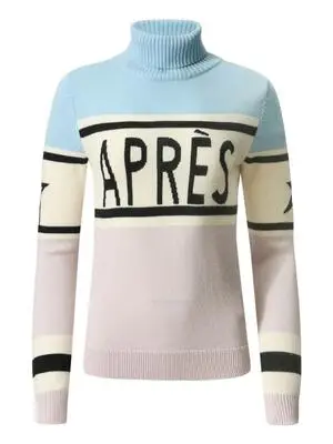 Perfect Moment Perfect Moment Merino Wool Après Ski Intarsia Turtleneck Sweater Cloud-blue