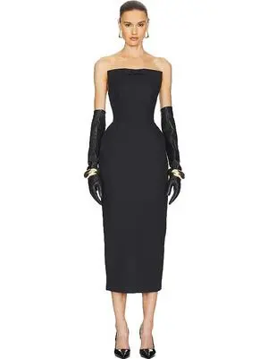 HELSA The Curve Dress With Bow - Black