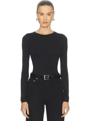 AGOLDE Aura Long Sleeve Bodysuit - Black