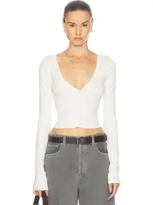 Eterne Cropped Cardigan Cream