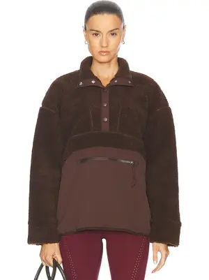 Lpa Snap Front Pullover - Chocolate Brown